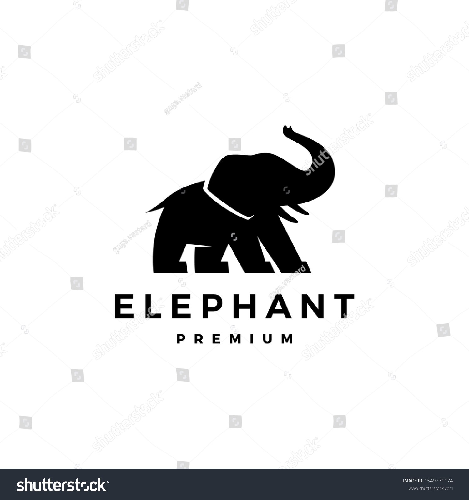 Elephant Logo Vector Icon Illustration : image vectorielle de stock ...