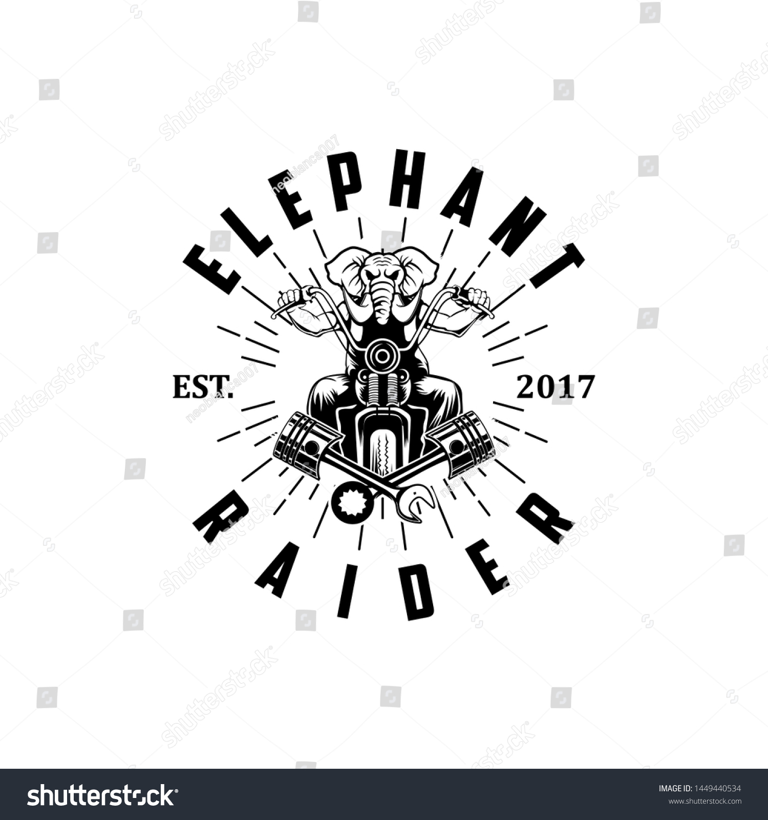 Elephant Raider Logo Vector Illustration Stock Vector (Royalty Free ...