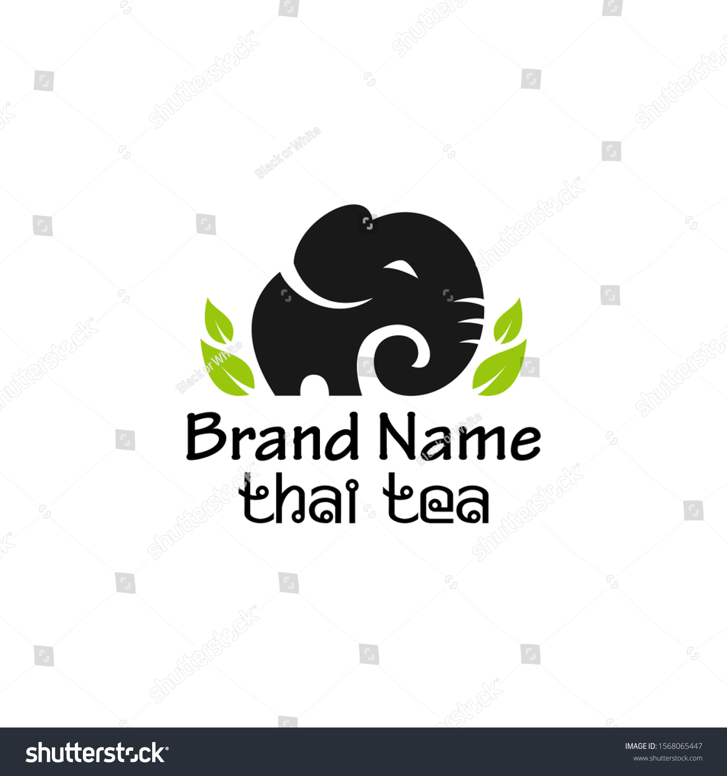 Elephant Thai Tea Logo Design Vector: เวกเตอร์สต็อก (ปลอดค่าลิขสิทธิ์ ...