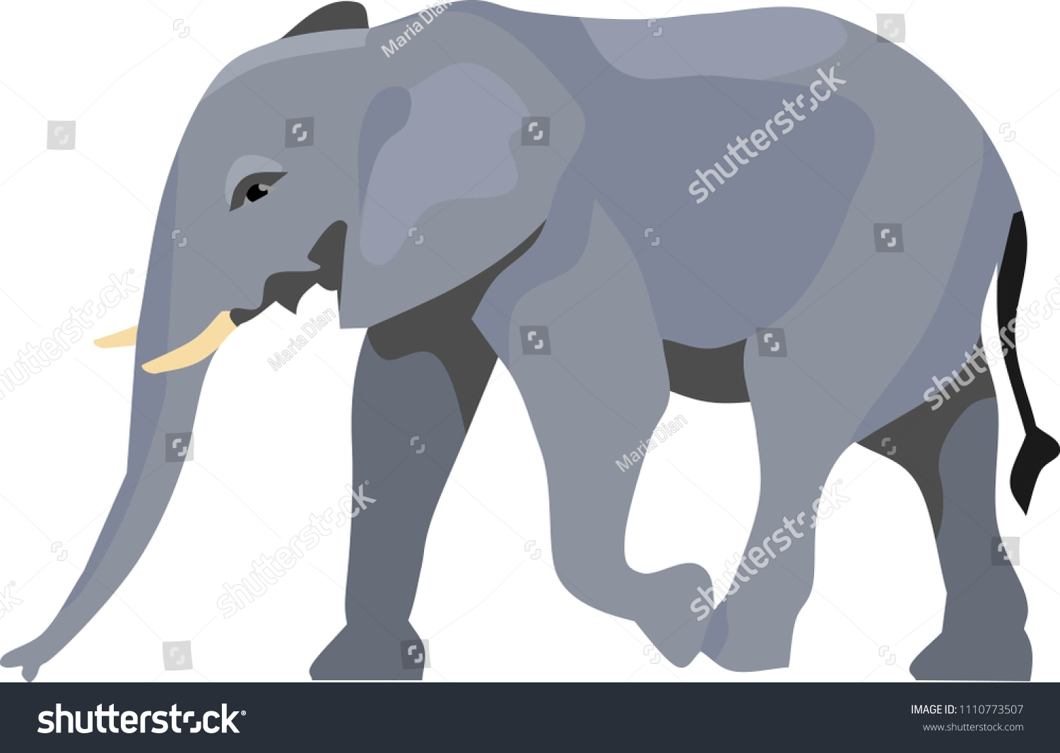Elephant Vector Illustration Stock Vector (Royalty Free) 1110773507