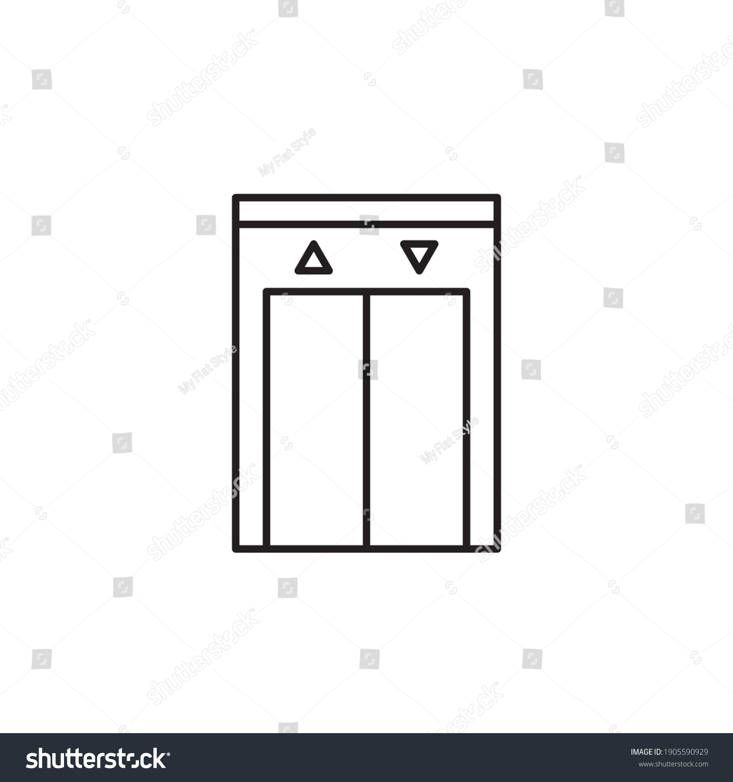 Elevator Icon Outline Style Design Elevator Stock Vector (Royalty Free ...