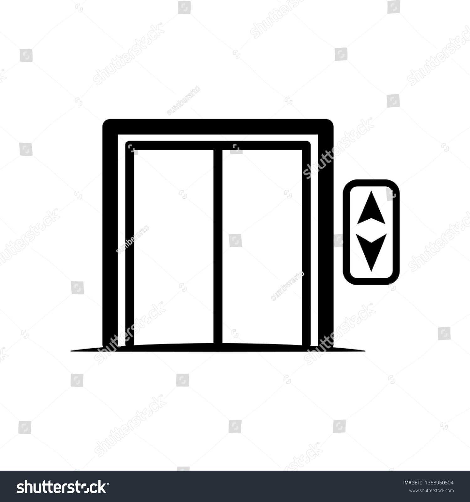 Elevator Lift Icon Stock Vector (Royalty Free) 1358960504 | Shutterstock