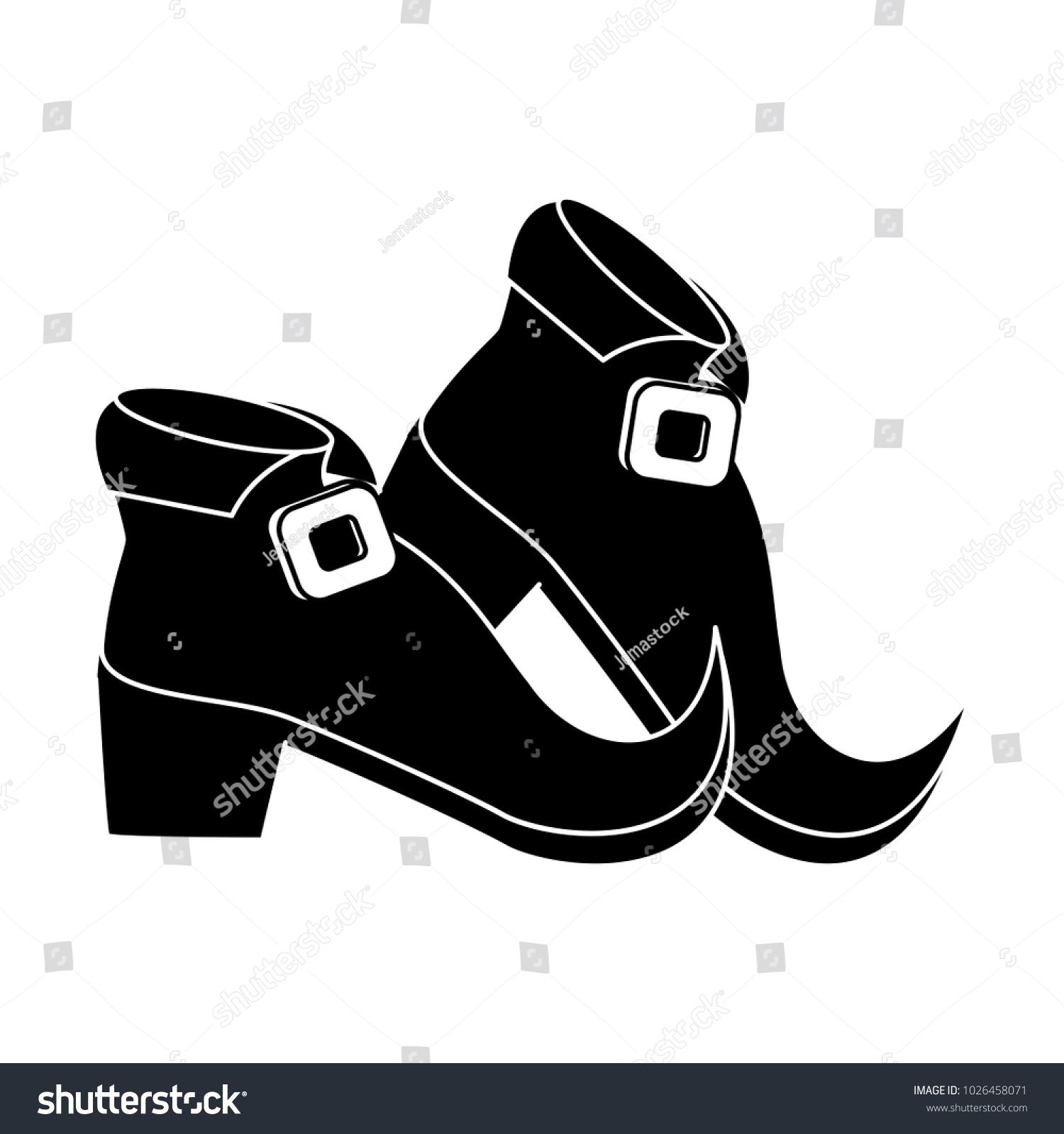 Elf Boots Symbol Stock Vector (Royalty Free) 1026458071 | Shutterstock
