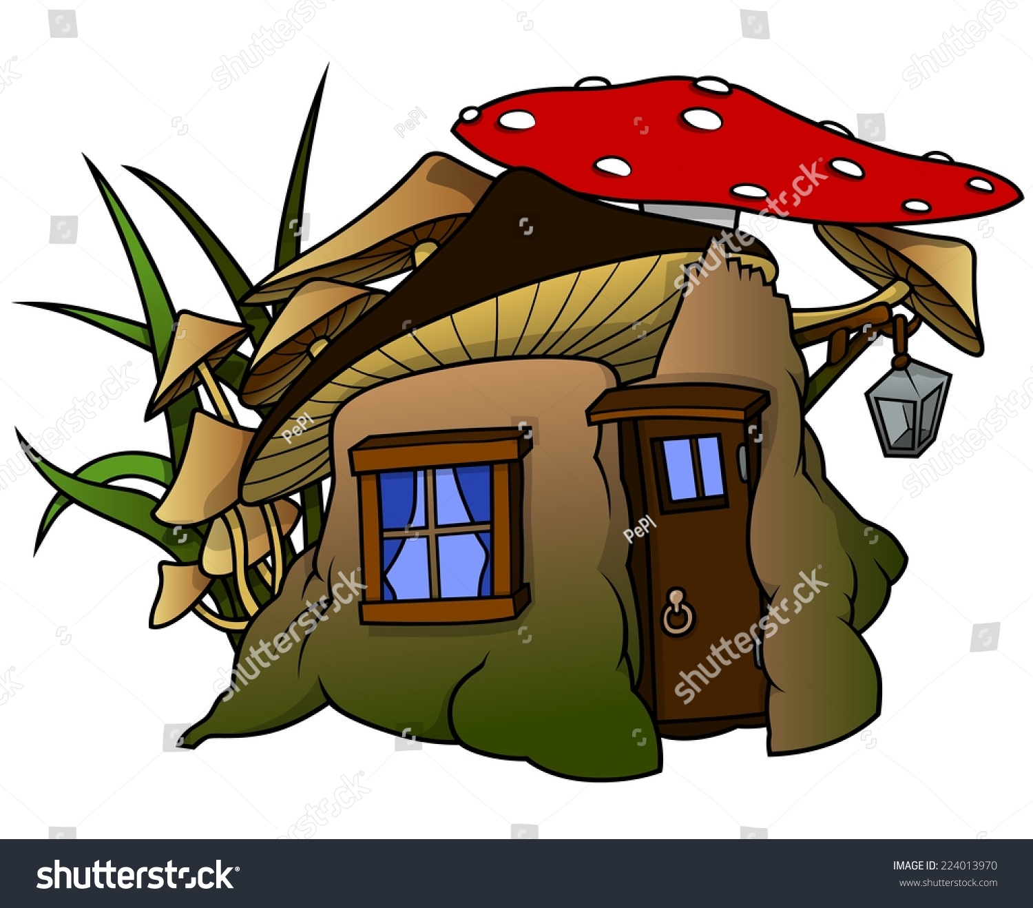 Elf House Cartoon Illustration Vector Stock Vector (Royalty Free) 224013970