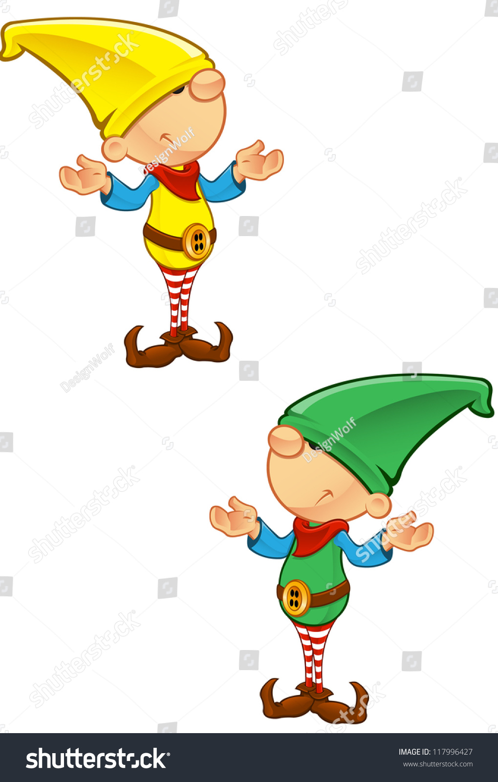 Elf Mascot Confused Stock Vector (Royalty Free) 117996427