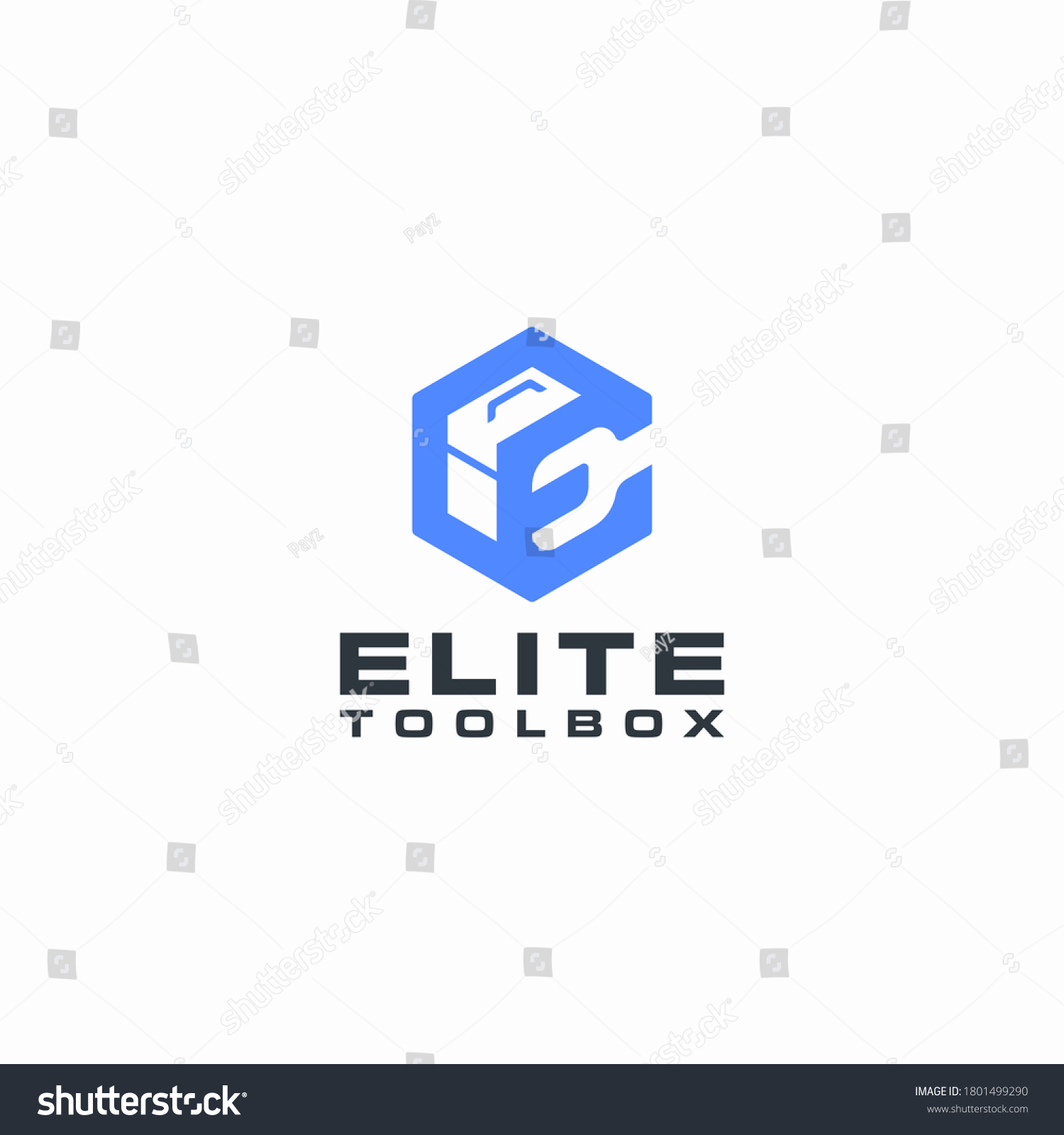 Elite Toolbox Logo Geometric Monogram Stock Vector (Royalty Free ...