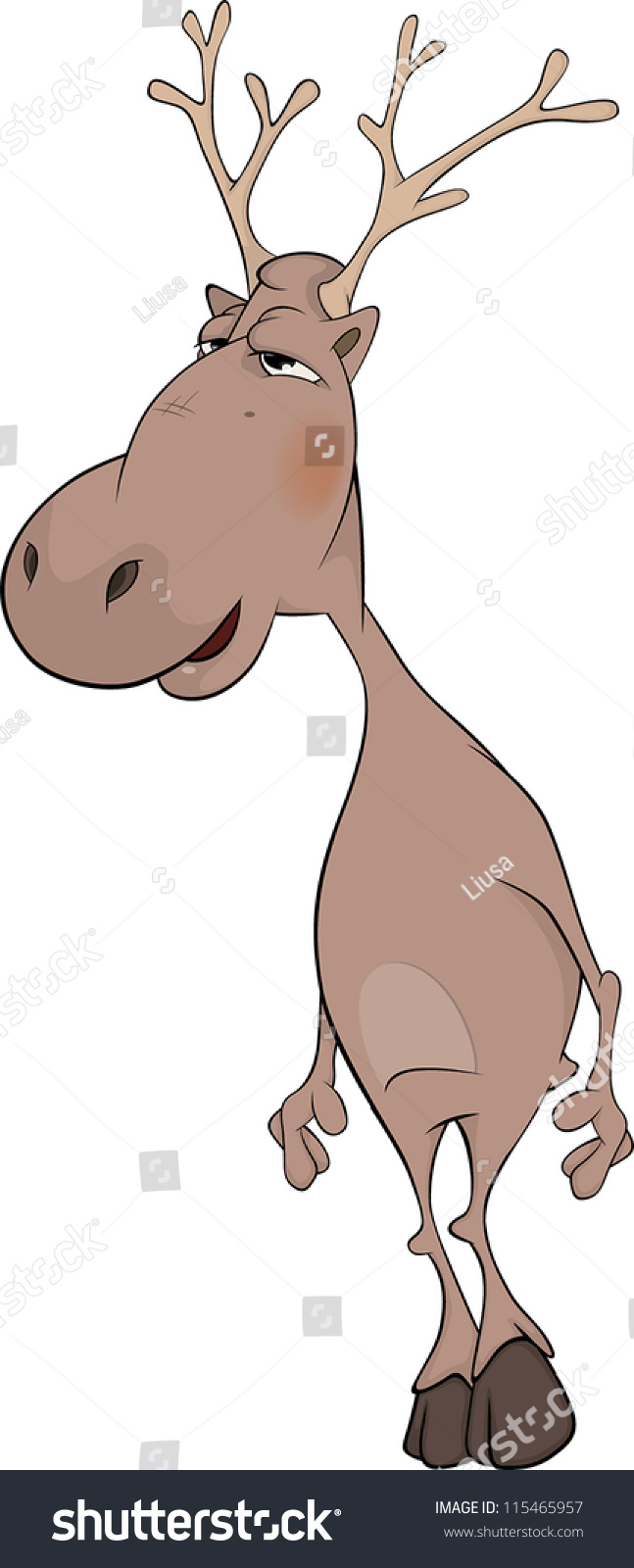 Elk. Cartoon Stock Vector Illustration 115465957 : Shutterstock