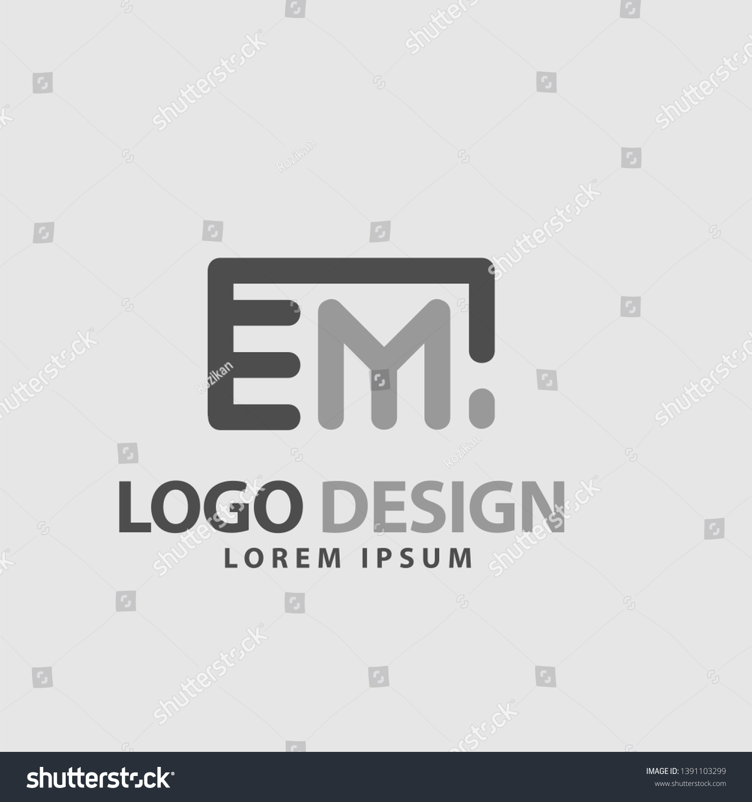 Em Logo Conceptual Initial Font E: เวกเตอร์สต็อก (ปลอดค่าลิขสิทธิ์ ...