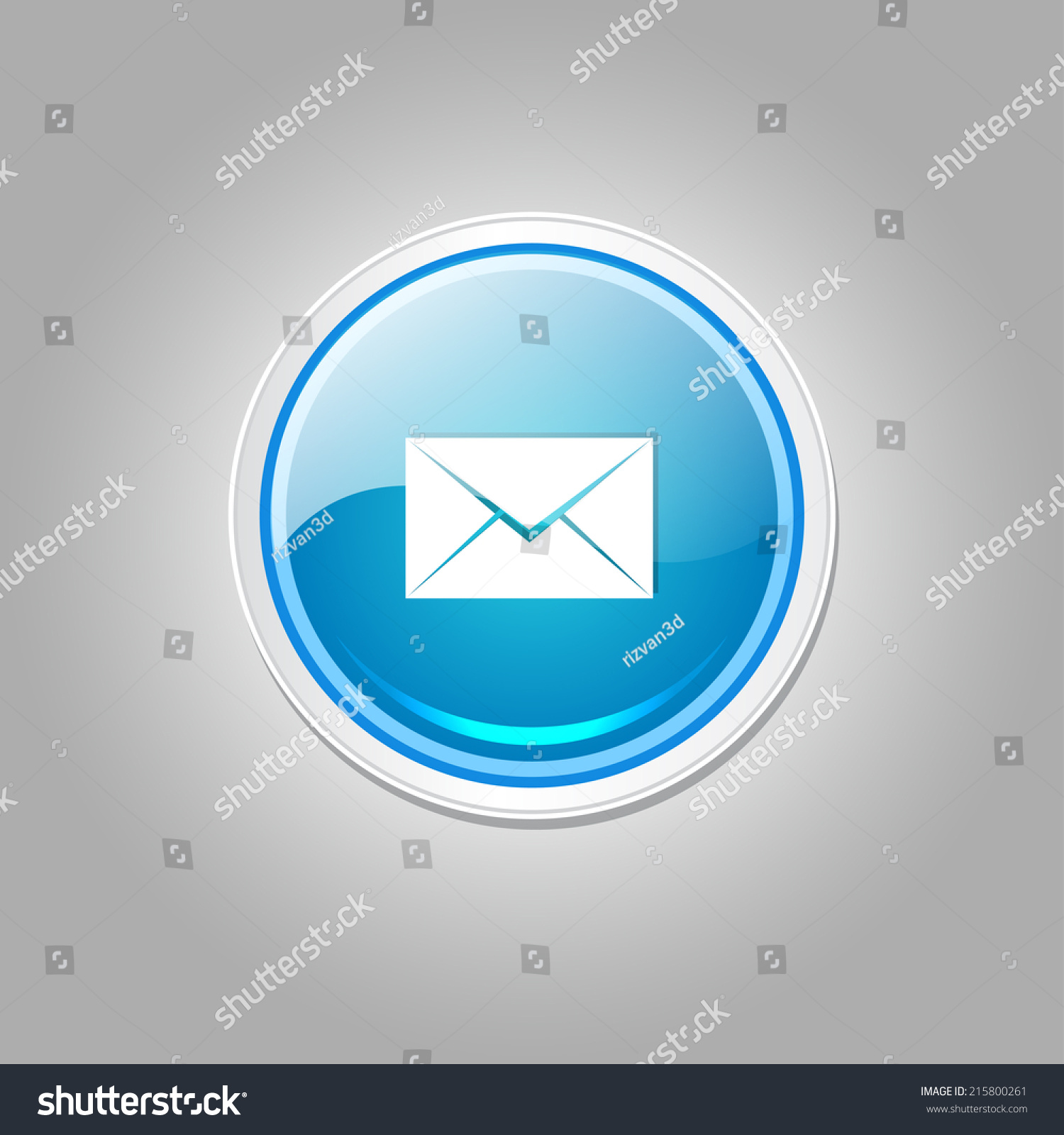 Email Circular Vector Blue Web Icon Stock Vector (Royalty Free ...
