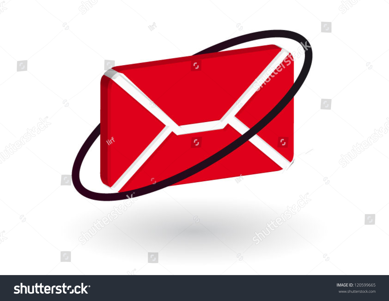Email 3d Concept Red Icon Stock Vector Illustration 120599665 ...