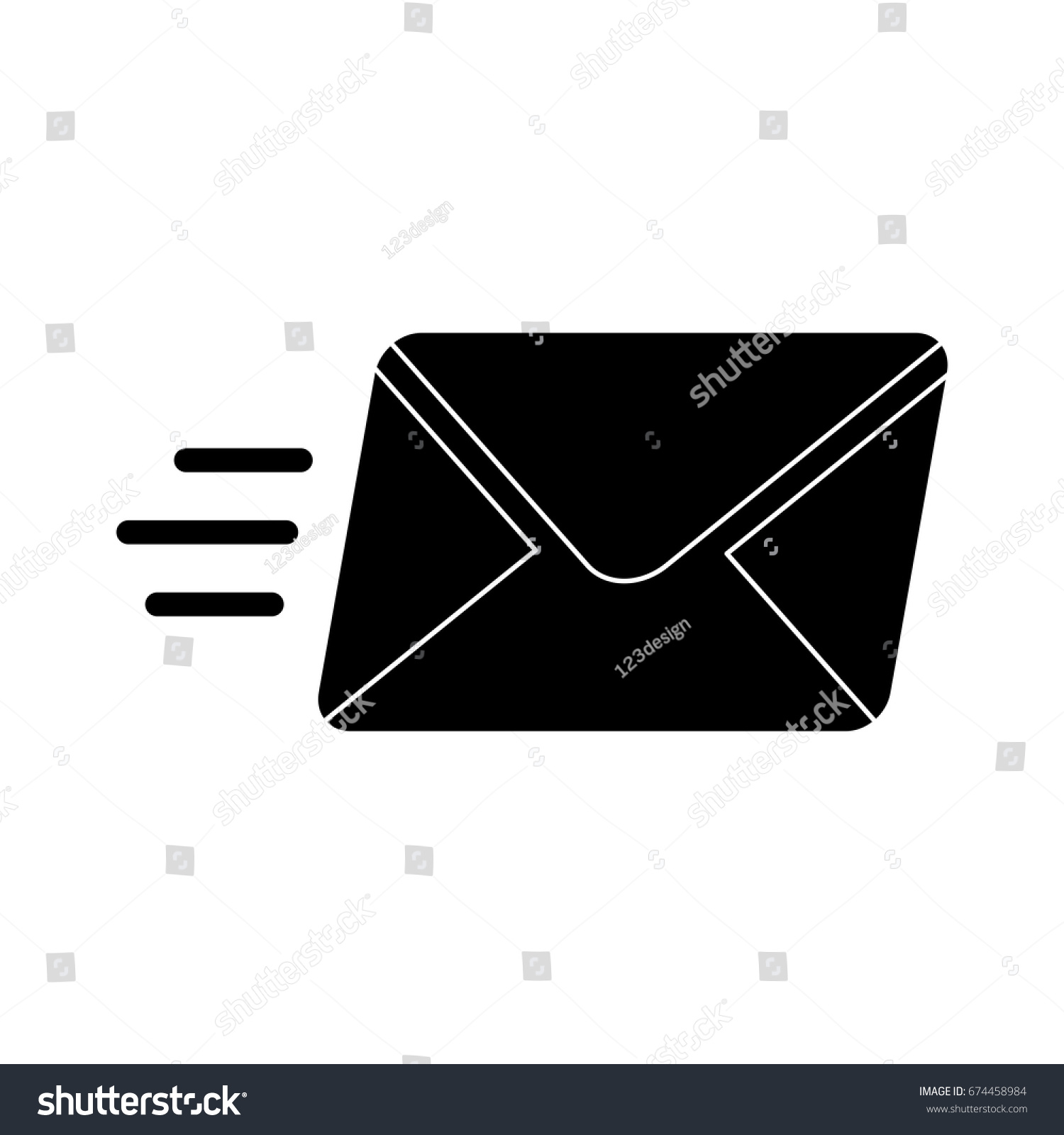 Email Delivery Icon: vector de stock (libre de regalías) 674458984 ...