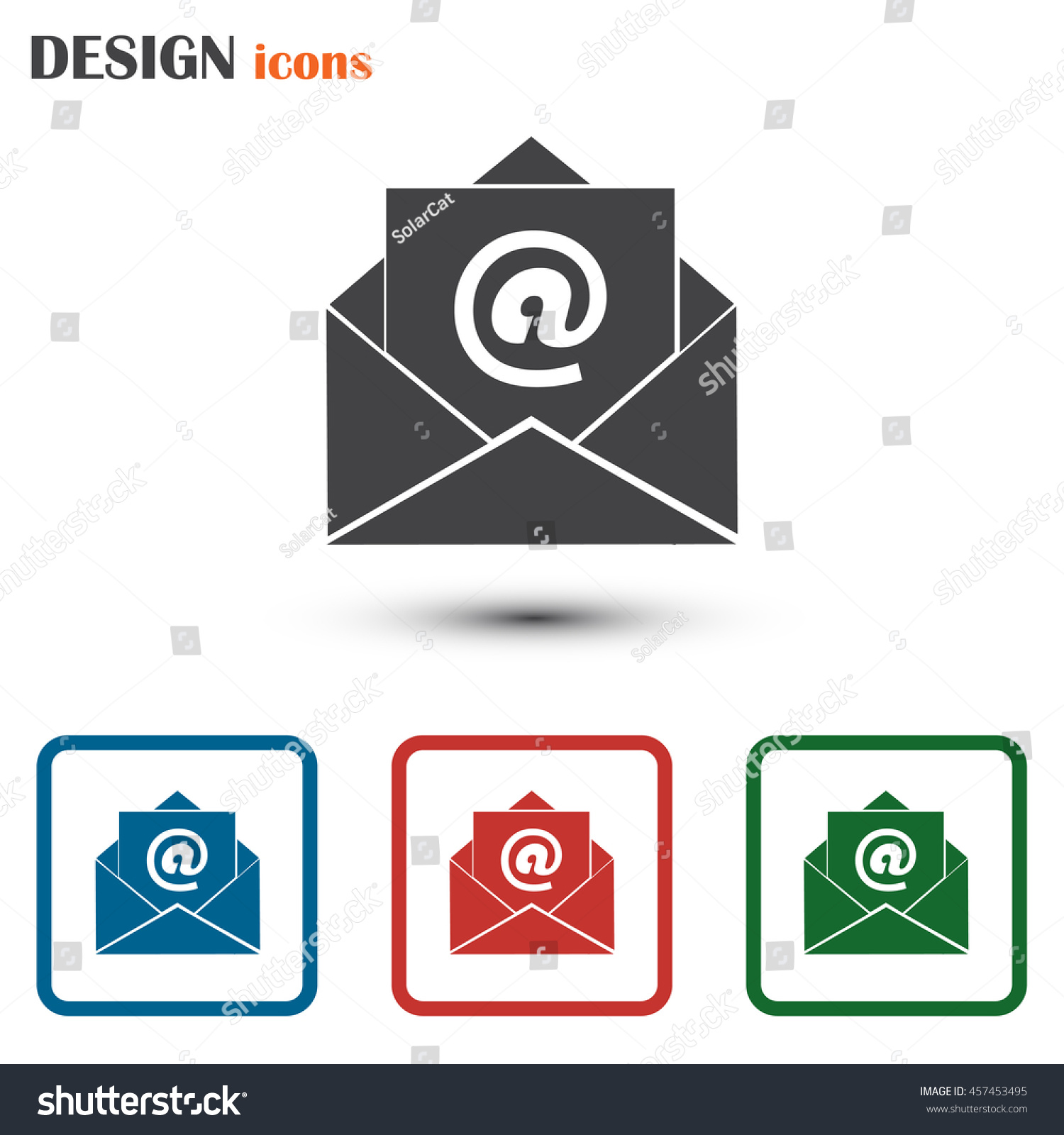 Email Icon Stock Vector (Royalty Free) 457453495 | Shutterstock