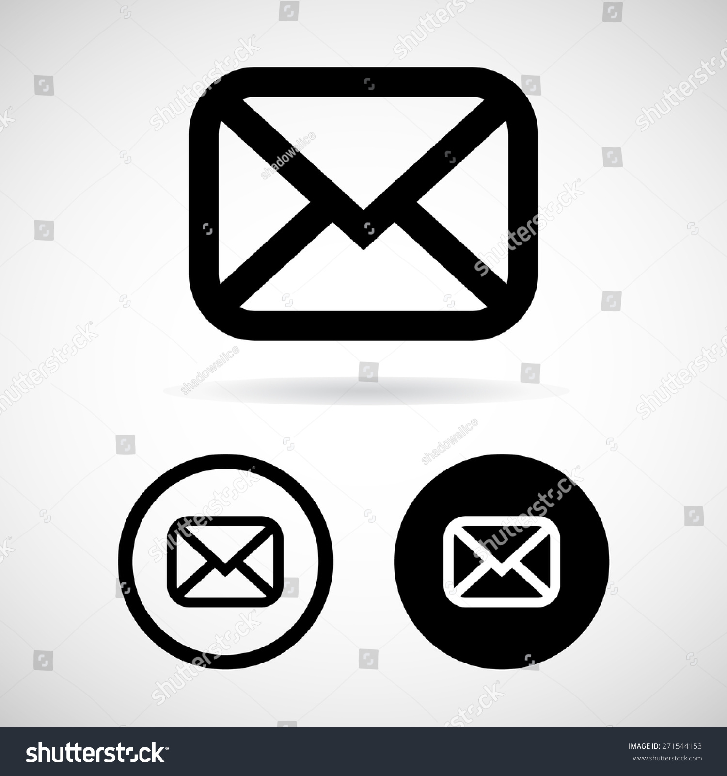 Email Icon Great Any Use Vector Stock Vector (Royalty Free) 271544153 ...