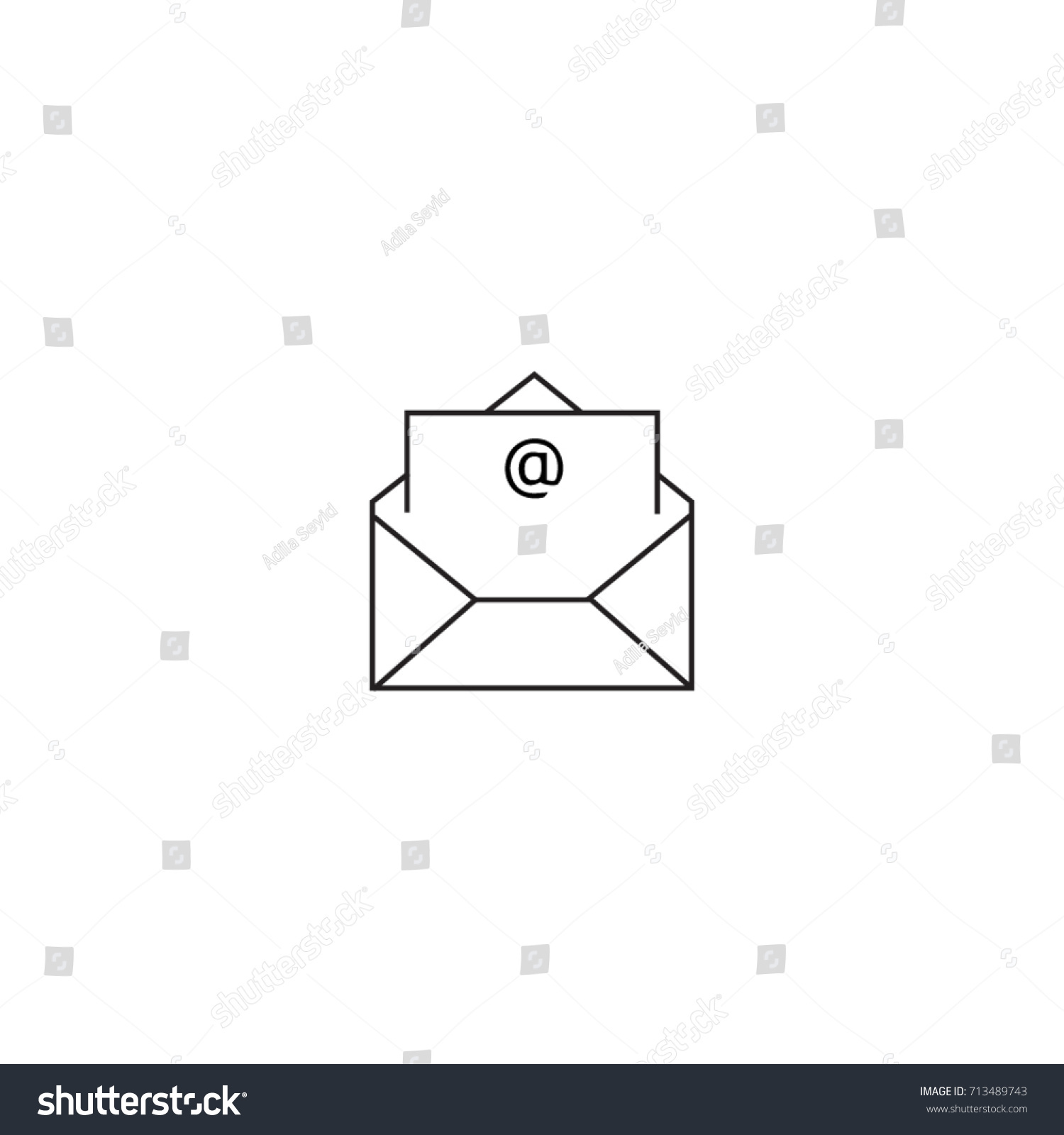 Email Icon Line Stock Vector (Royalty Free) 713489743 | Shutterstock