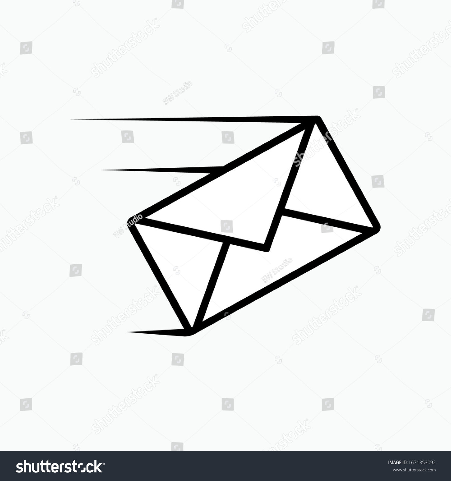 Email Icon Message Sign Envelope Symbol Stock Vector (Royalty Free ...