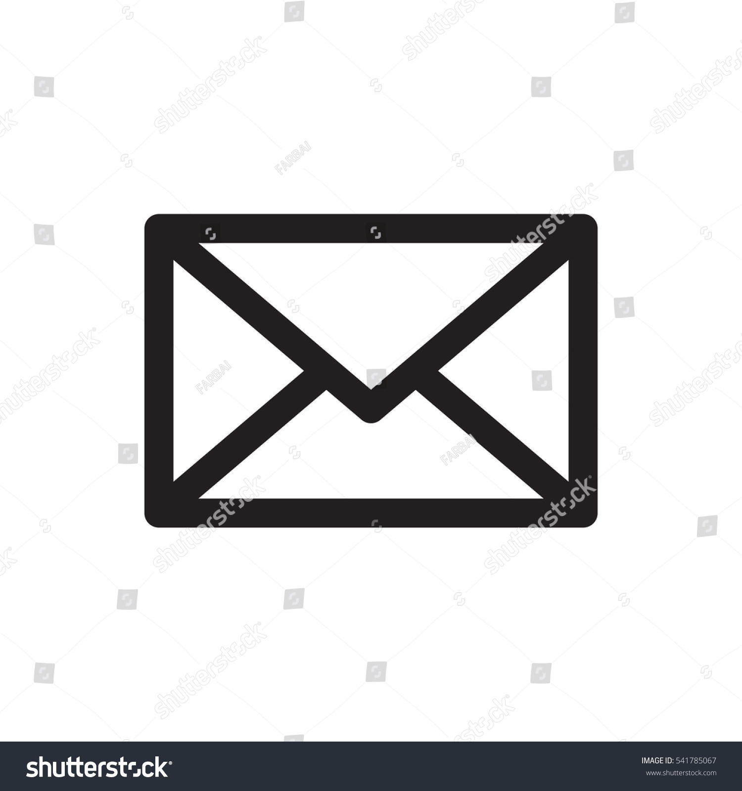 Email Icon Outline Transparent Vector Isolated: vector de stock (libre ...