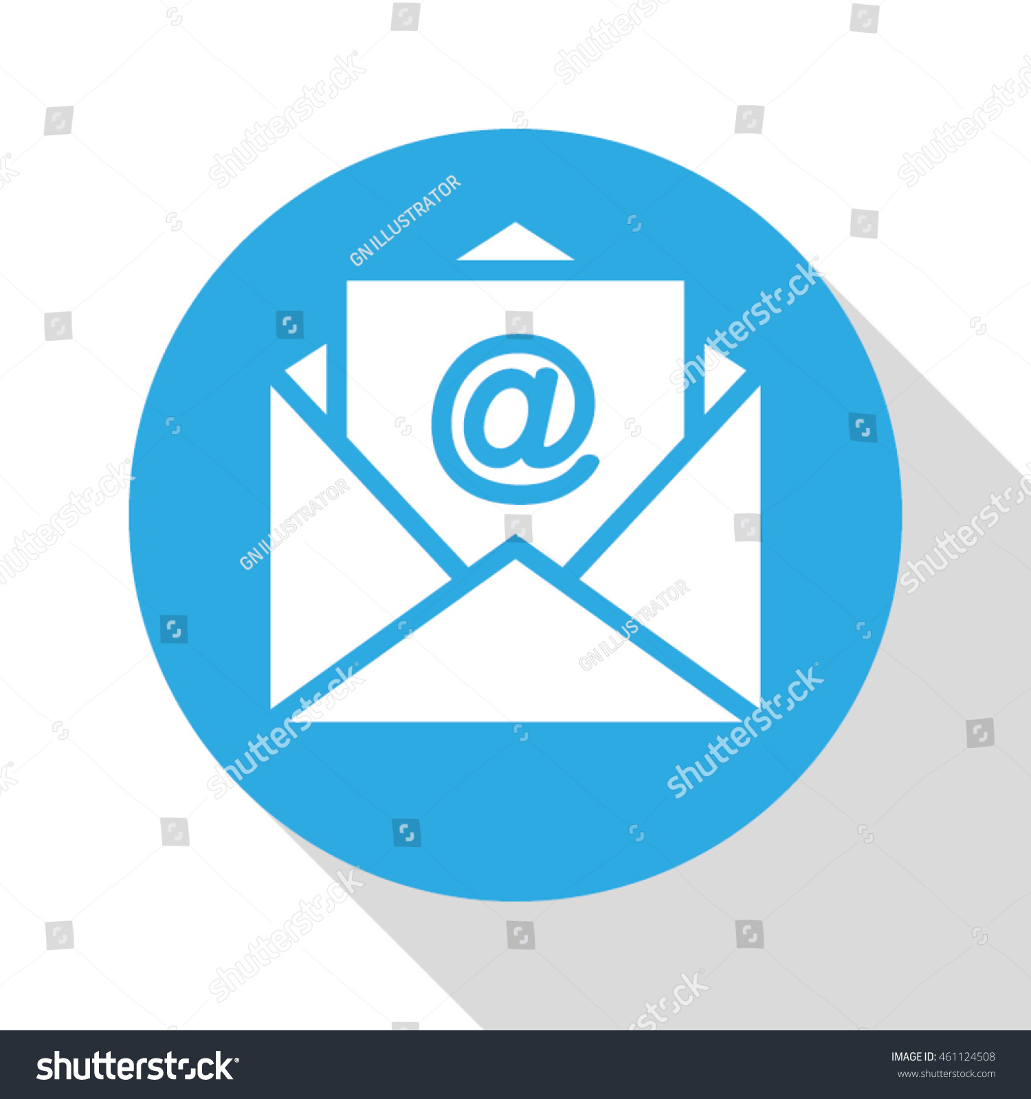 Email Icon Vector Illustration Eps10 Stock Vector (Royalty Free) 461124508