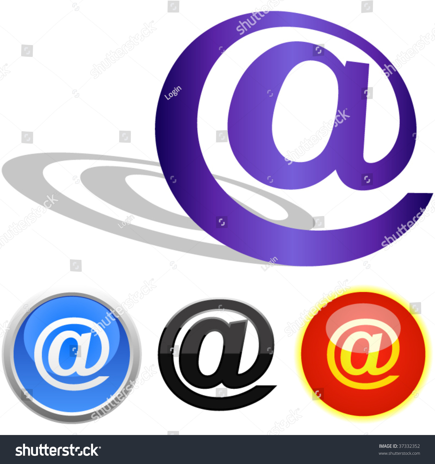 Email Icons. Vector Icon Set. - 37332352 : Shutterstock