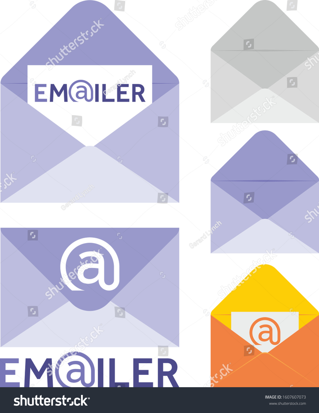 Email Logo Envelope Vector Brand Stock Vector (Royalty Free) 1607607073 ...