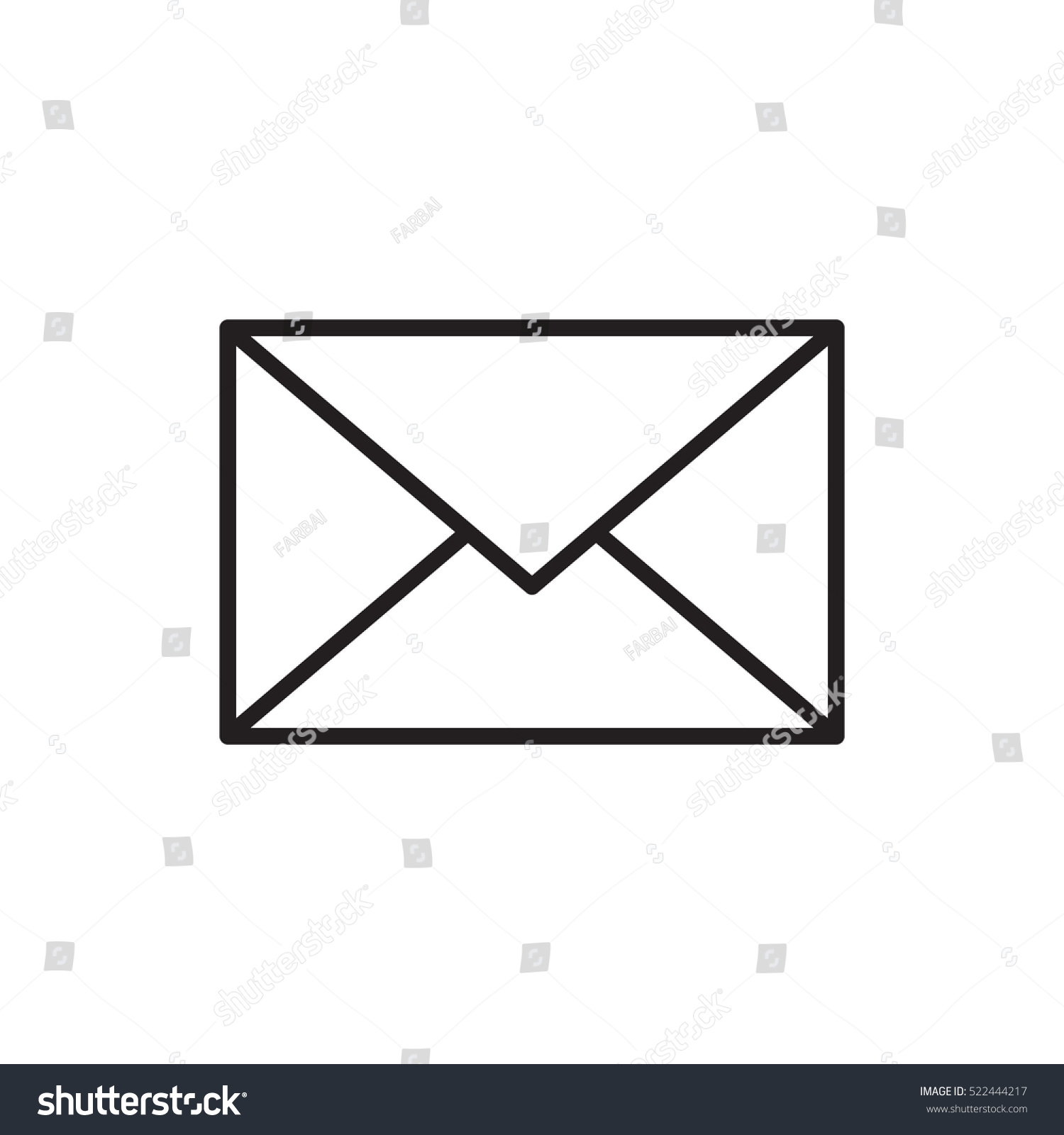 Email Message Envelope Icon Outline Stock Vector (Royalty Free) 522444217 Email Message Envelope Icon Outline Stock Vector (Royalty Free) 522444217