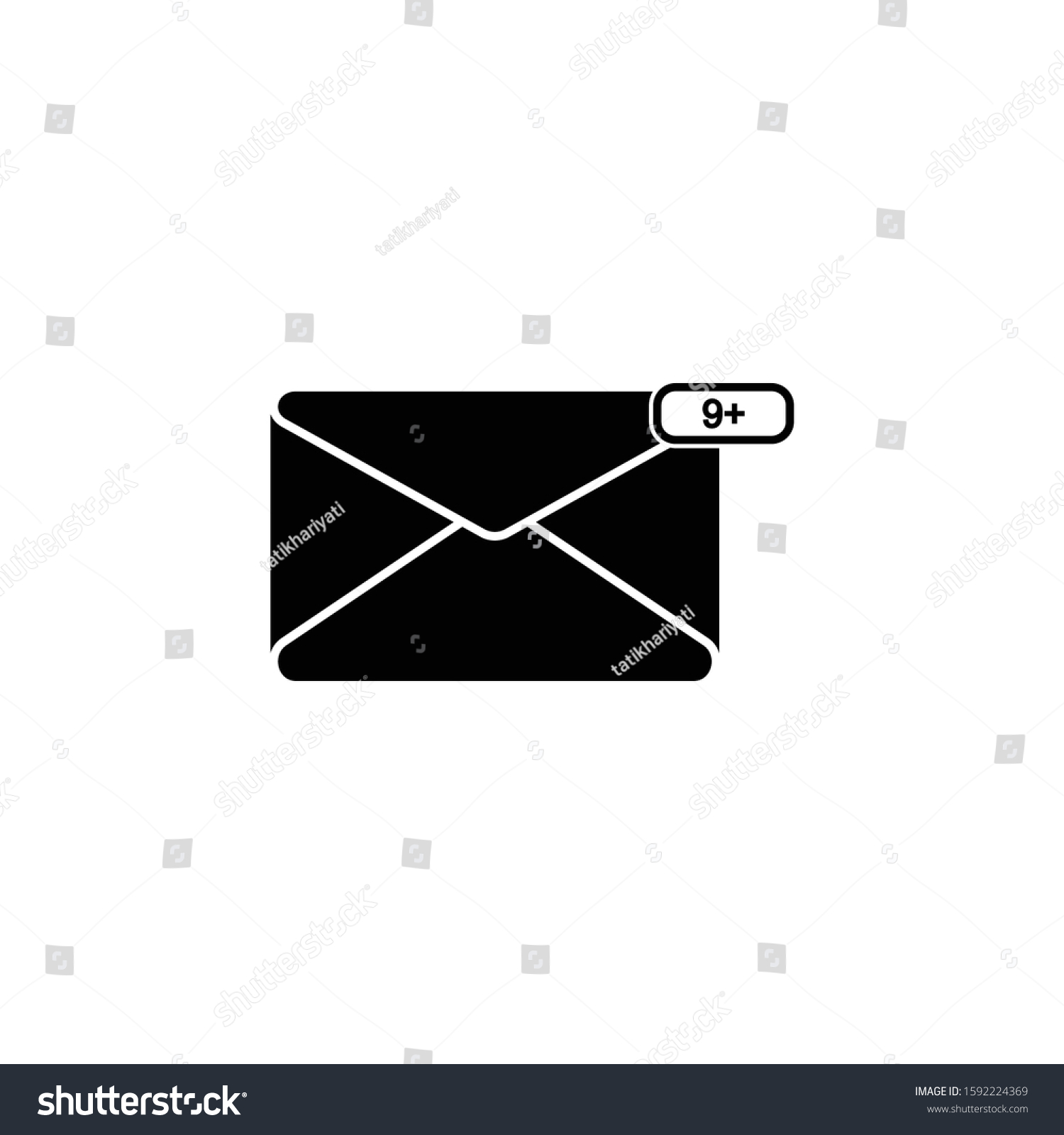 Email Notification Icon Symbol Vector Illustration Stock Vector ...