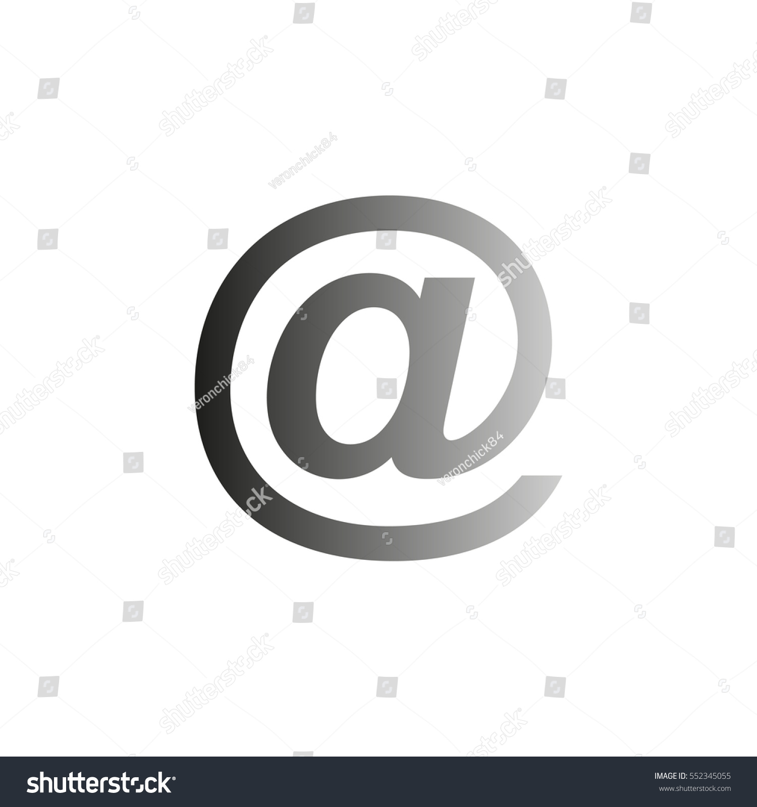 Email Symbol Black Vector Icon Stock Vector (Royalty Free) 552345055 ...