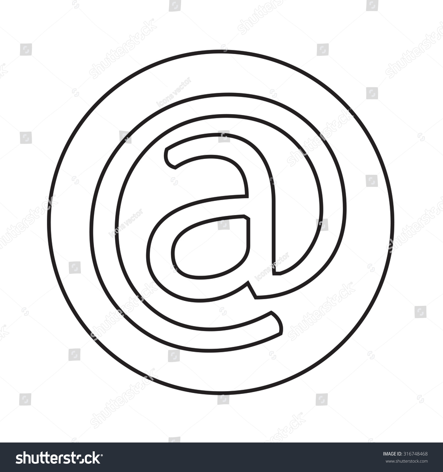 Email Symbol Icon Stock Vector (Royalty Free) 316748468 | Shutterstock
