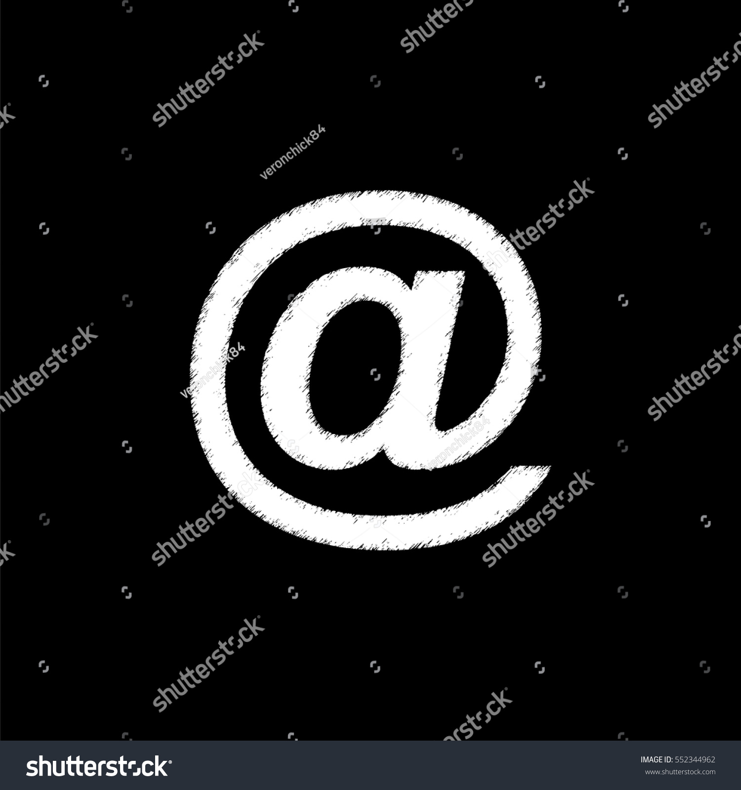 Email Symbol White Vector Icon Stock Vector (Royalty Free) 552344962 ...