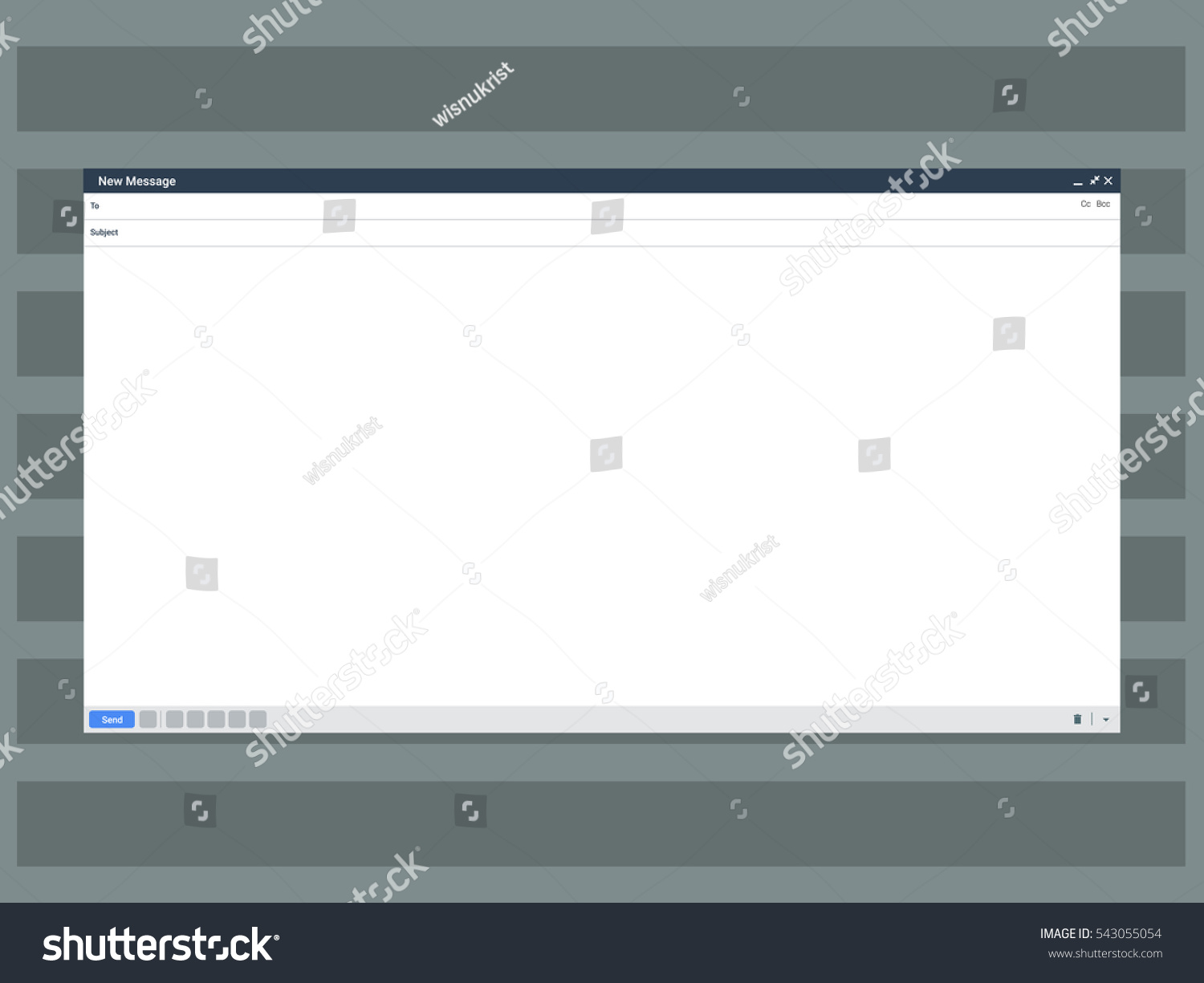 Email Template On Dark Background Stock Vector (Royalty Free) 543055054 ...