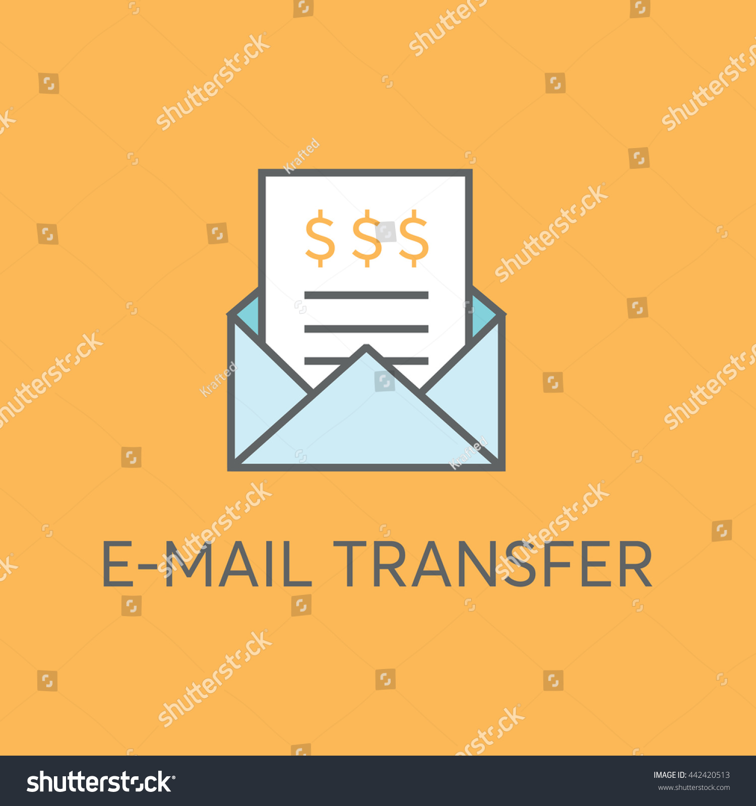 Email Transfer Vector Icon Stock Vector (Royalty Free) 442420513 ...