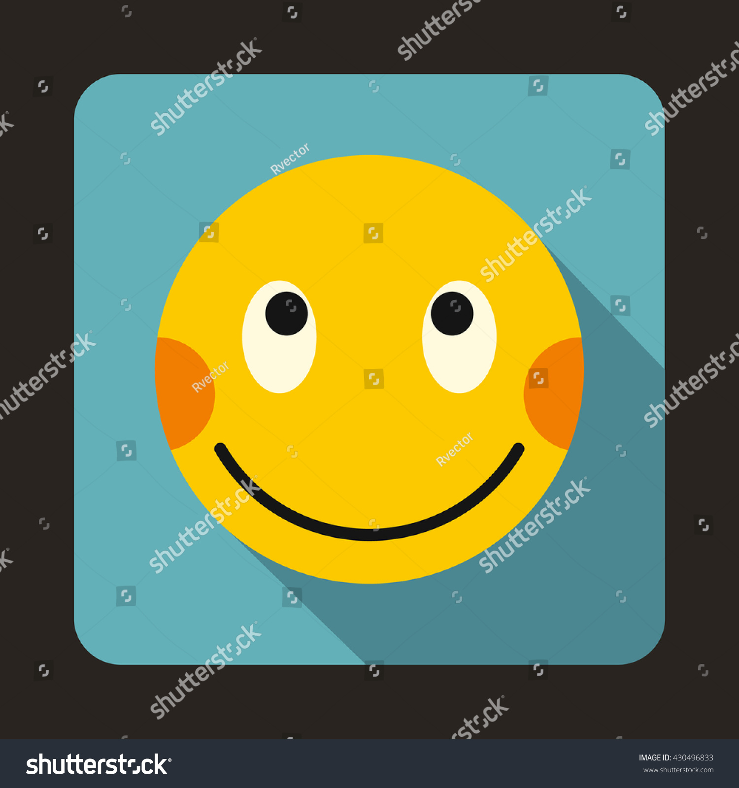 Embarrassed Emoticon Icon Stock Vector (Royalty Free) 430496833