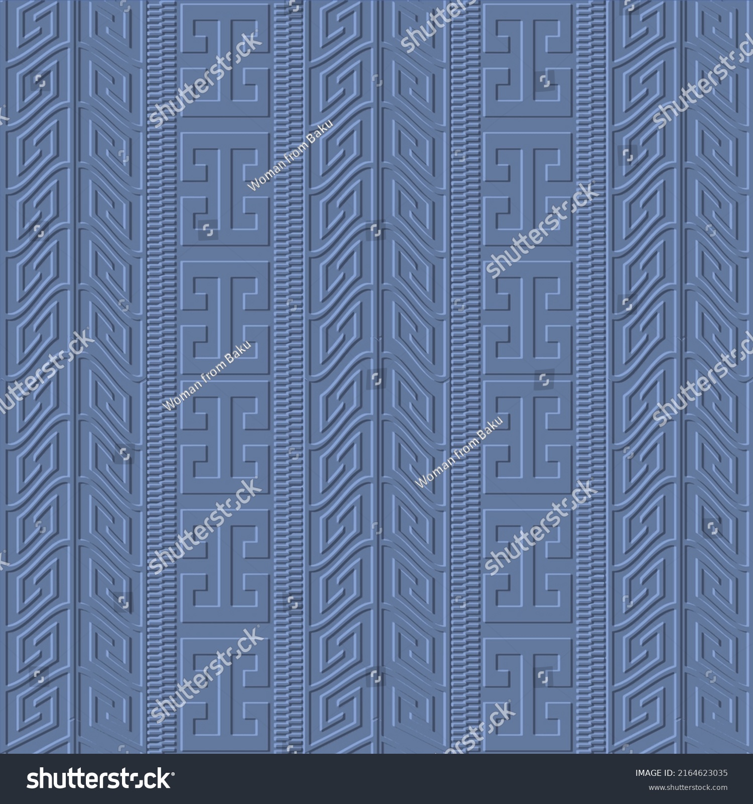 Emboss Striped Borders 3d Seamless Pattern Stock Vector (Royalty Free ...
