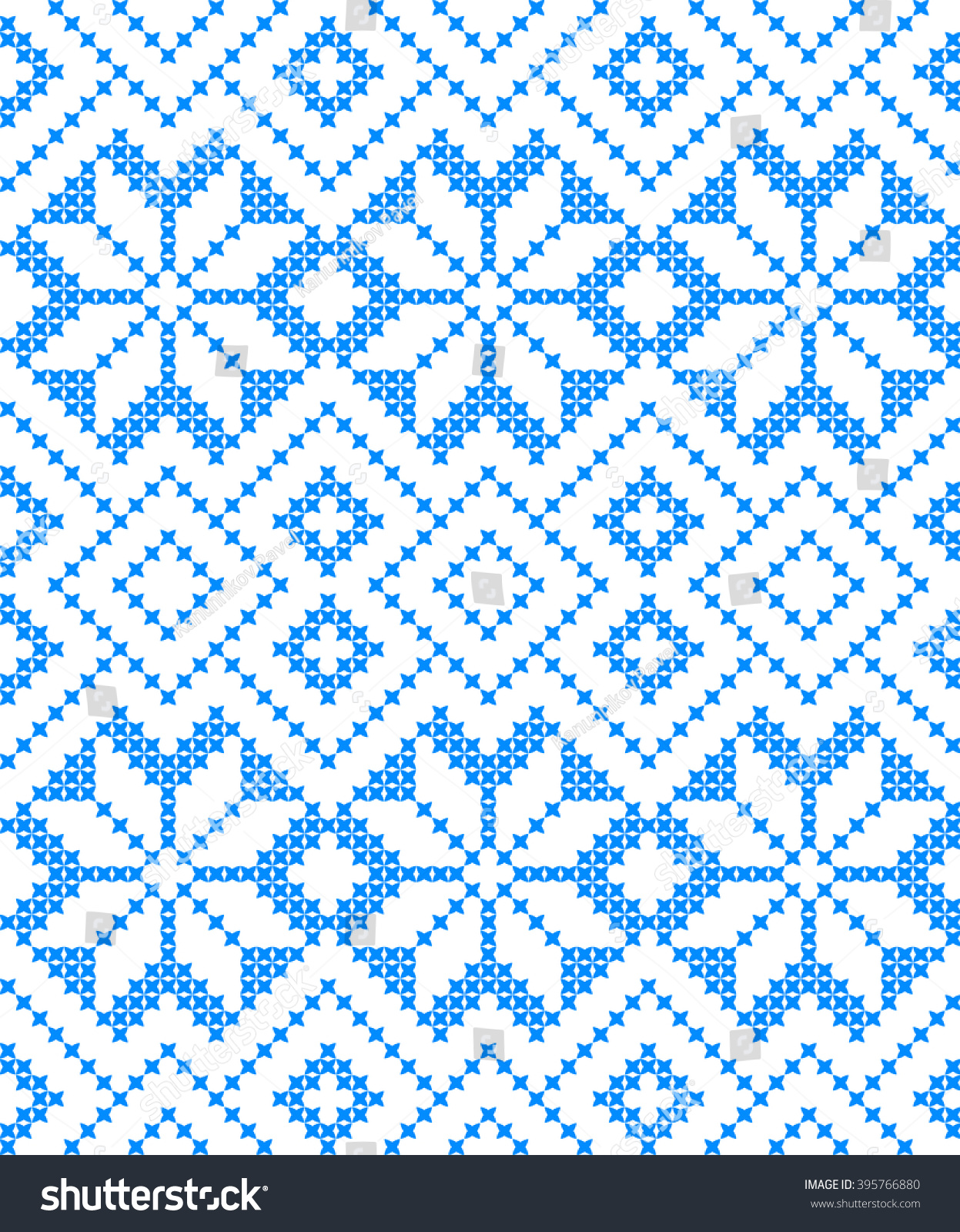 Embroidered Pattern On Transparent Background Stock Vector (Royalty ...