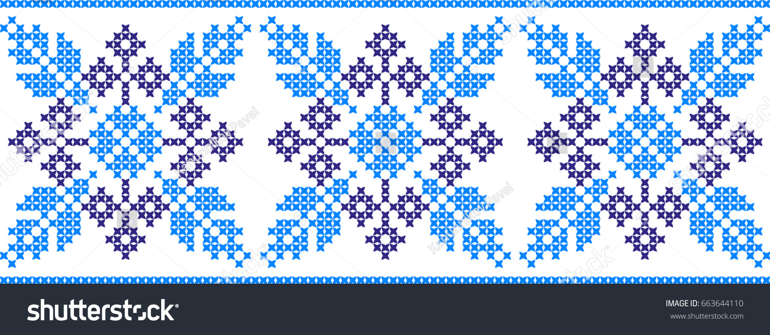 Embroidered Pattern On Transparent Background: vector de stock (libre ...