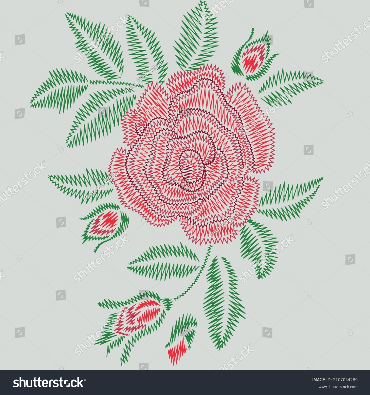 Embroidery Texture Motif Vector File Stock Vector (Royalty Free ...