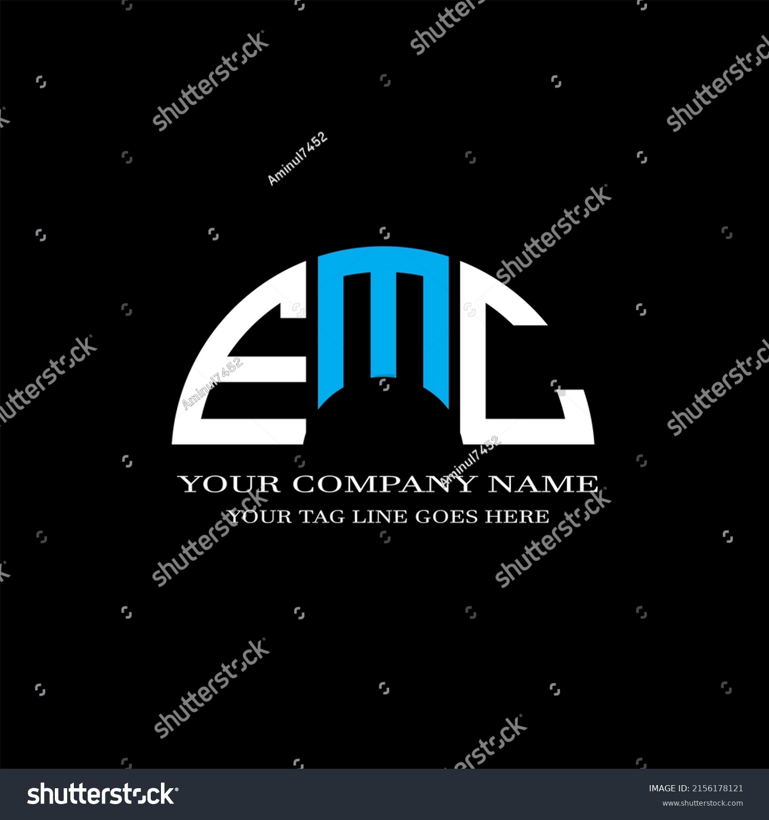 Emc Letter Logo Creative Design Vector Stock Vector (Royalty Free ...