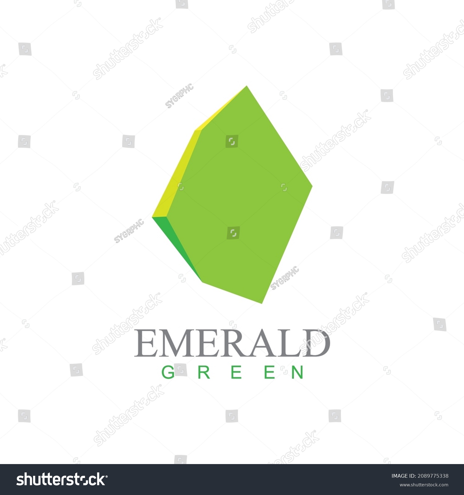 Emerald Diamond Logo Vector Icon Illustration Stock Vector (Royalty ...