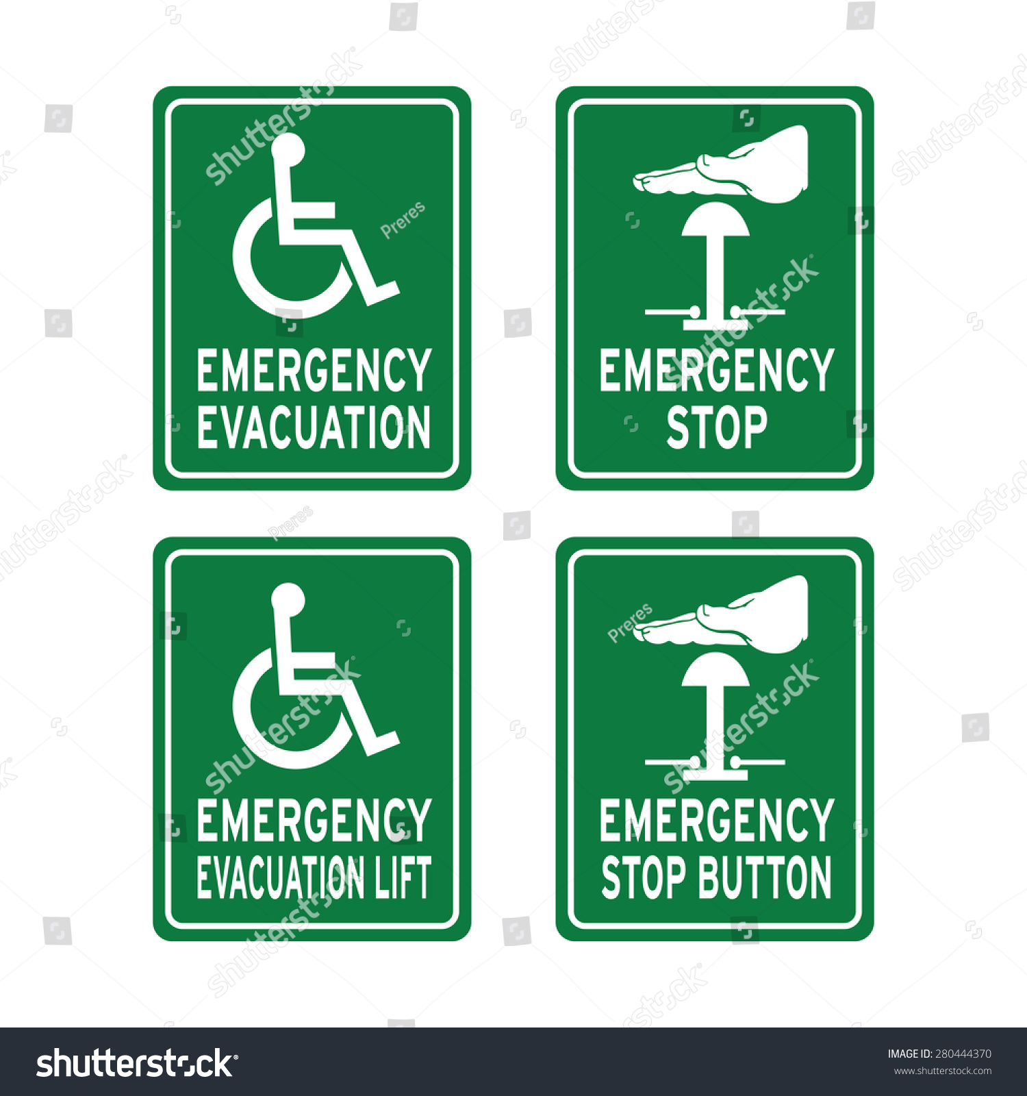 Emergency Evacuation Stop Button Sign Vector Stock Vector (Royalty Free ...