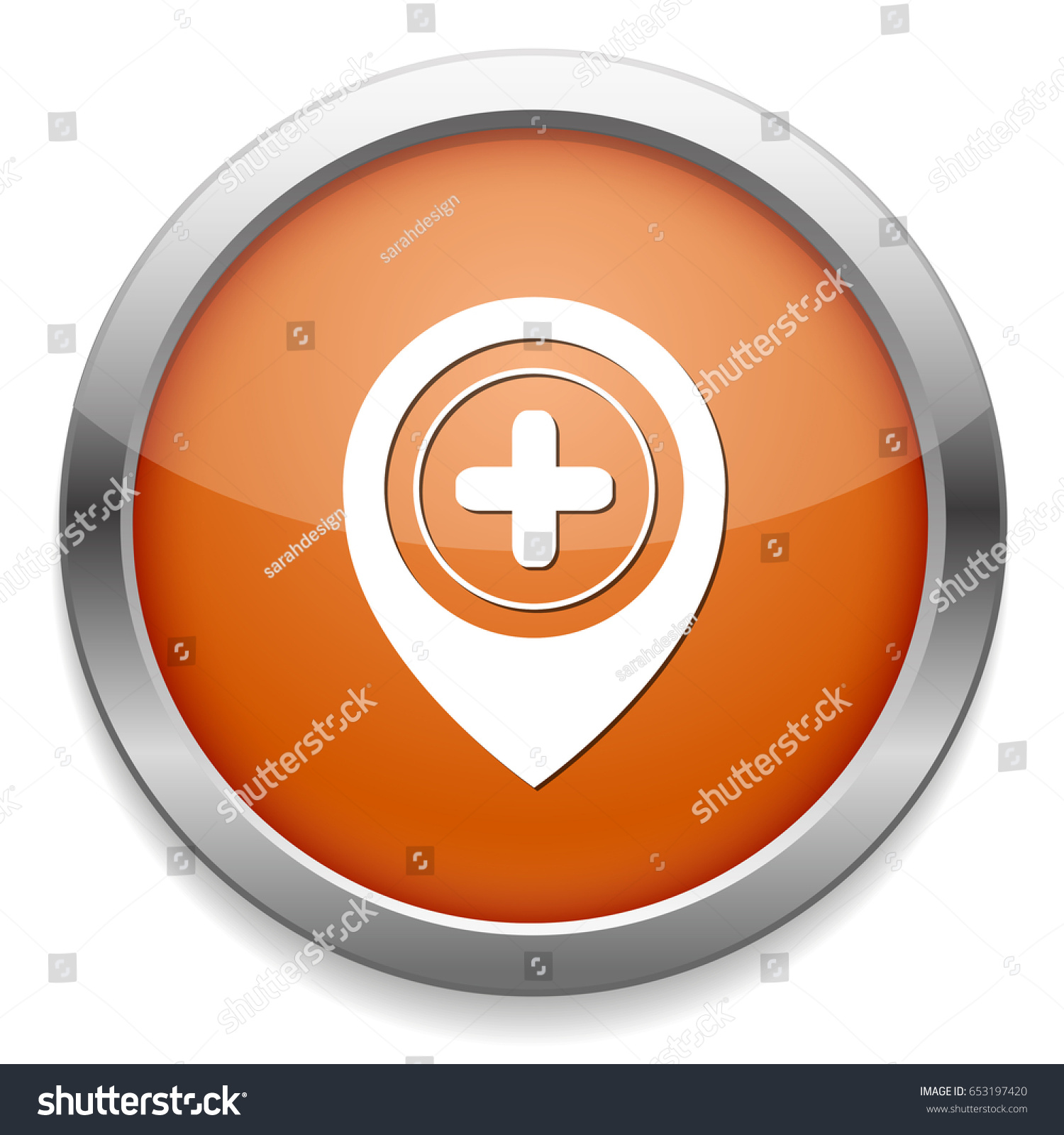 Emergency Location Icon Stock Vector (Royalty Free) 653197420 ...