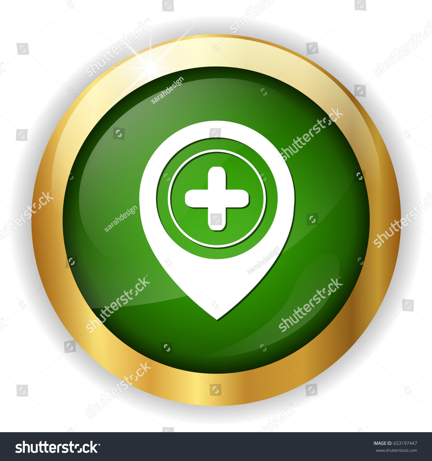 Emergency Location Icon Stock Vector (Royalty Free) 653197447 ...