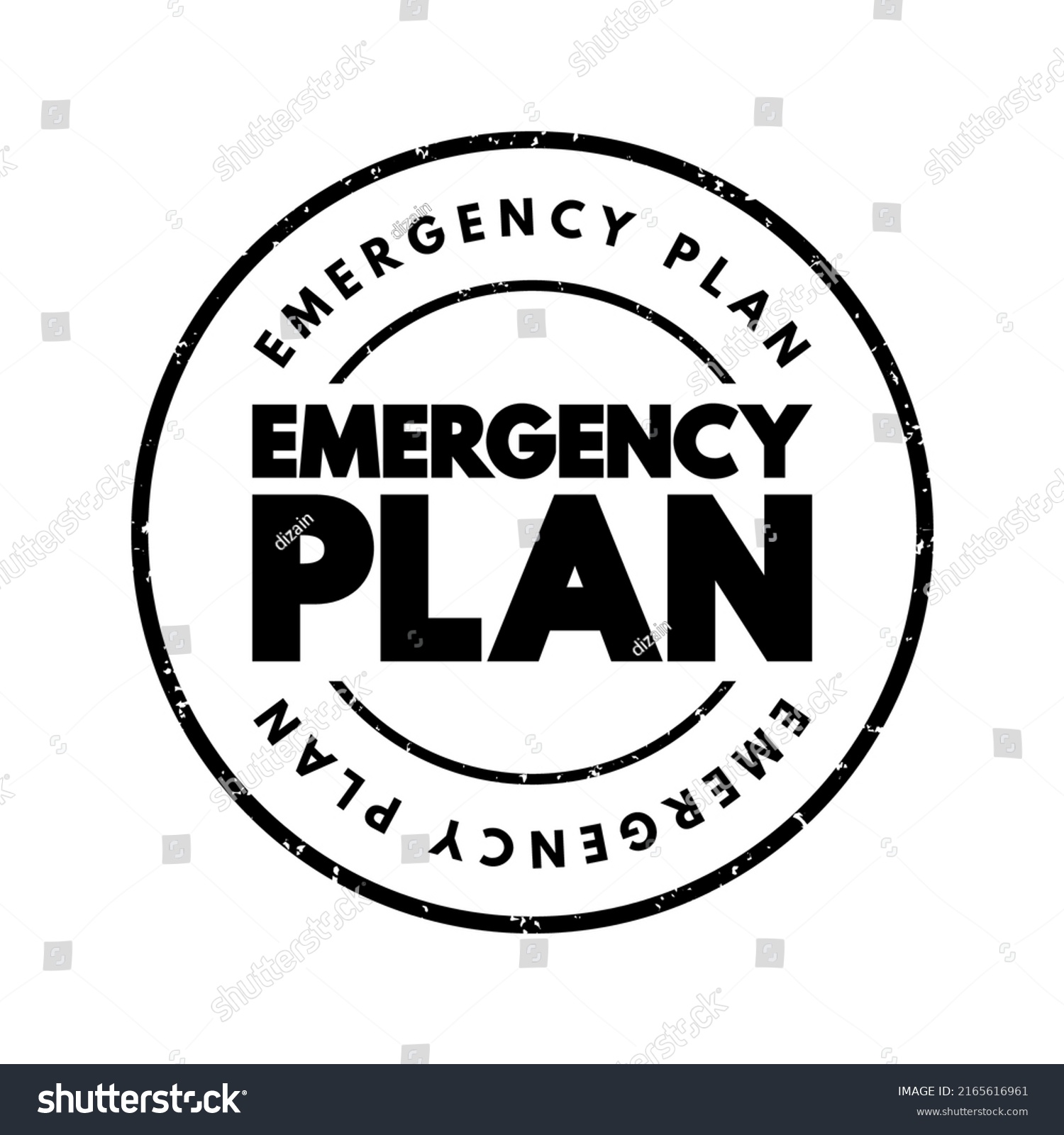 Emergency Plan Specifies Procedures Handling Sudden Stock Vector ... Emergency Plan Specifies Procedures Handling Sudden Stock Vector ...