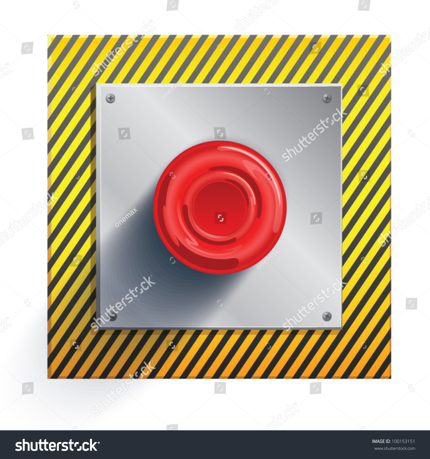 Emergency Stop Button Press Only Emergency Stock Vector (Royalty Free ...