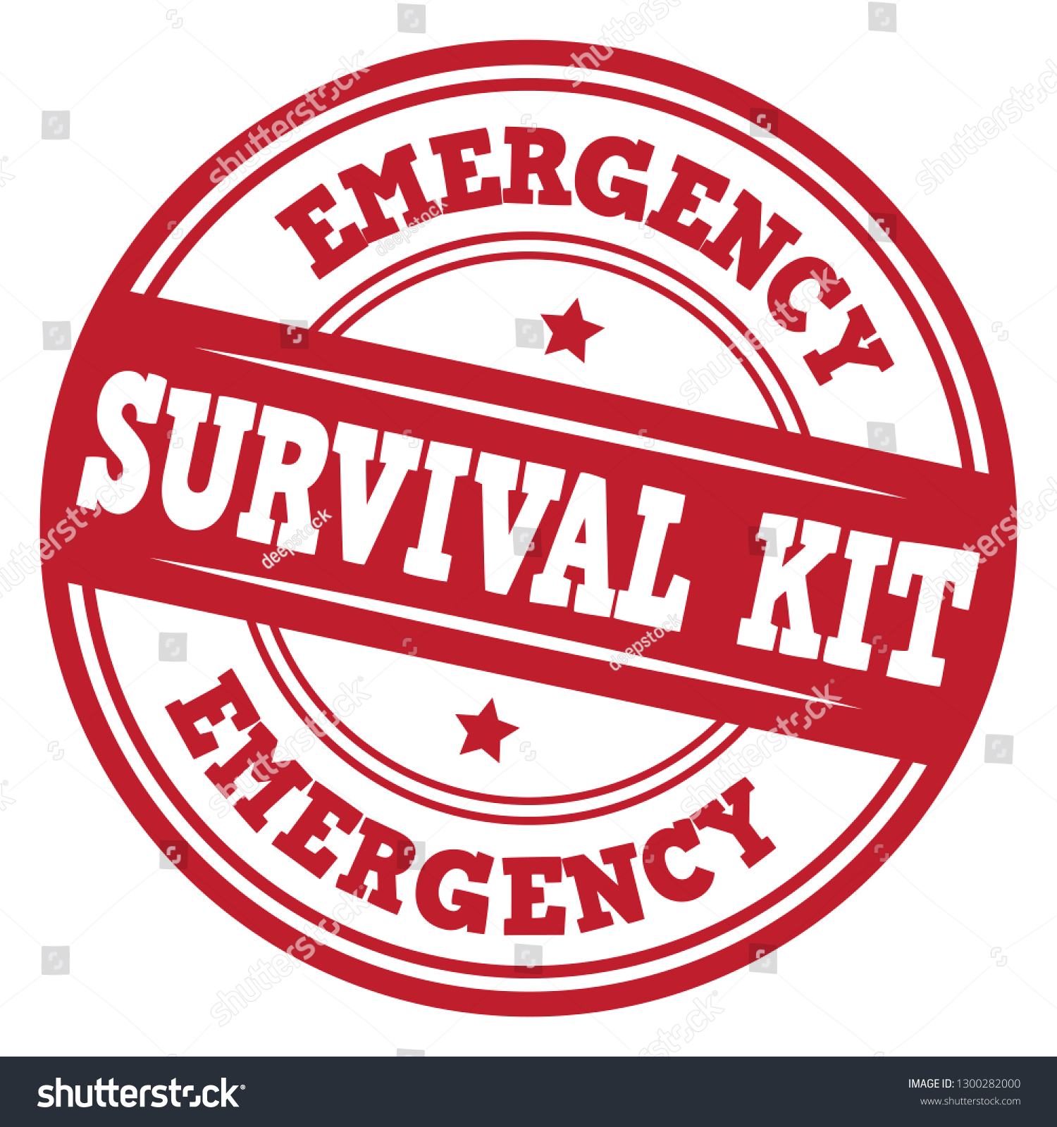 Emergency Survival Kit Stamp: เวกเตอร์สต็อก (ปลอดค่าลิขสิทธิ์ ...