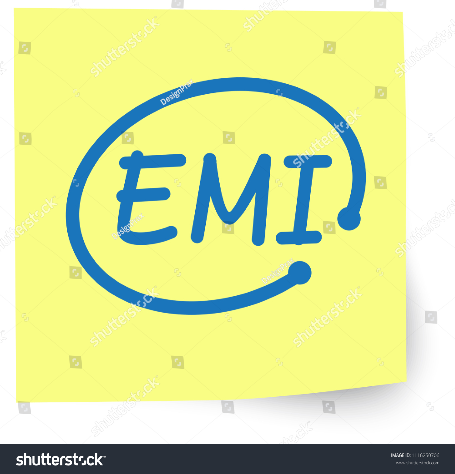 Emi Reminder Note Icon Eps 10 Stock Vector (Royalty Free) 1116250706 ...