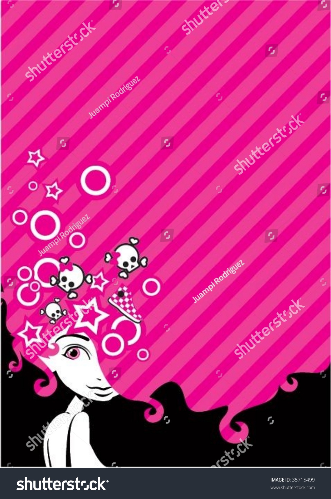 Emo Girl: vector de stock (libre de regalías) 35715499 | Shutterstock