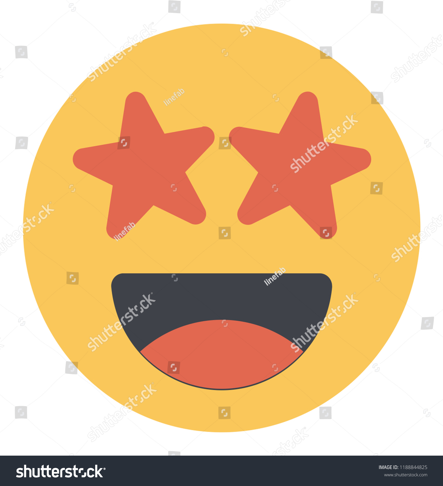 Emoji Face Vector Stock Vector (Royalty Free) 1188844825