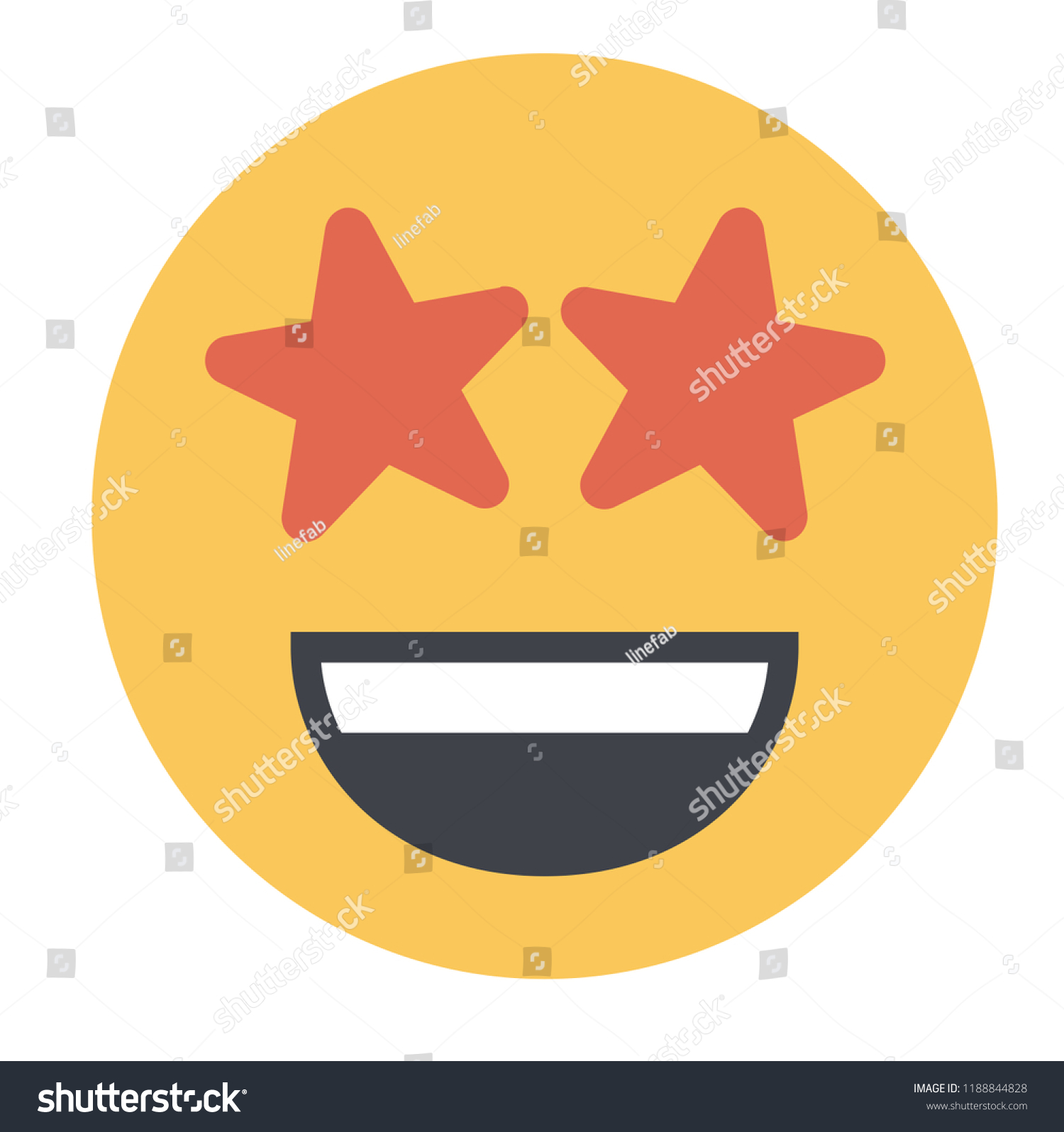 Emoji Face Vector Stock Vector (Royalty Free) 1188844828