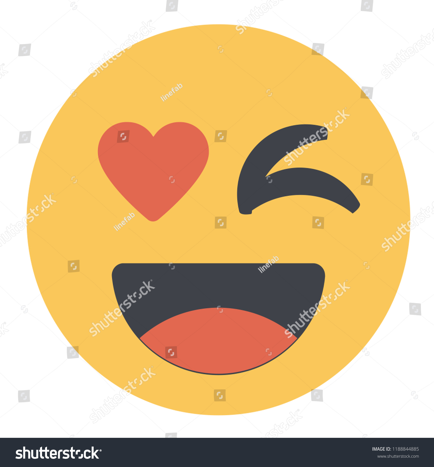 Emoji Face Vector Stock Vector (Royalty Free) 1188844885