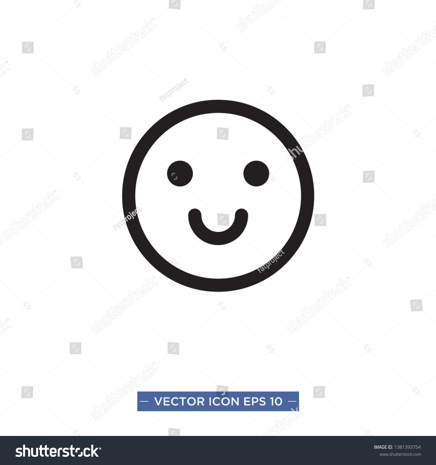 Emoji Faces Simple Icons Template Stock Vector (Royalty Free) 1381393754
