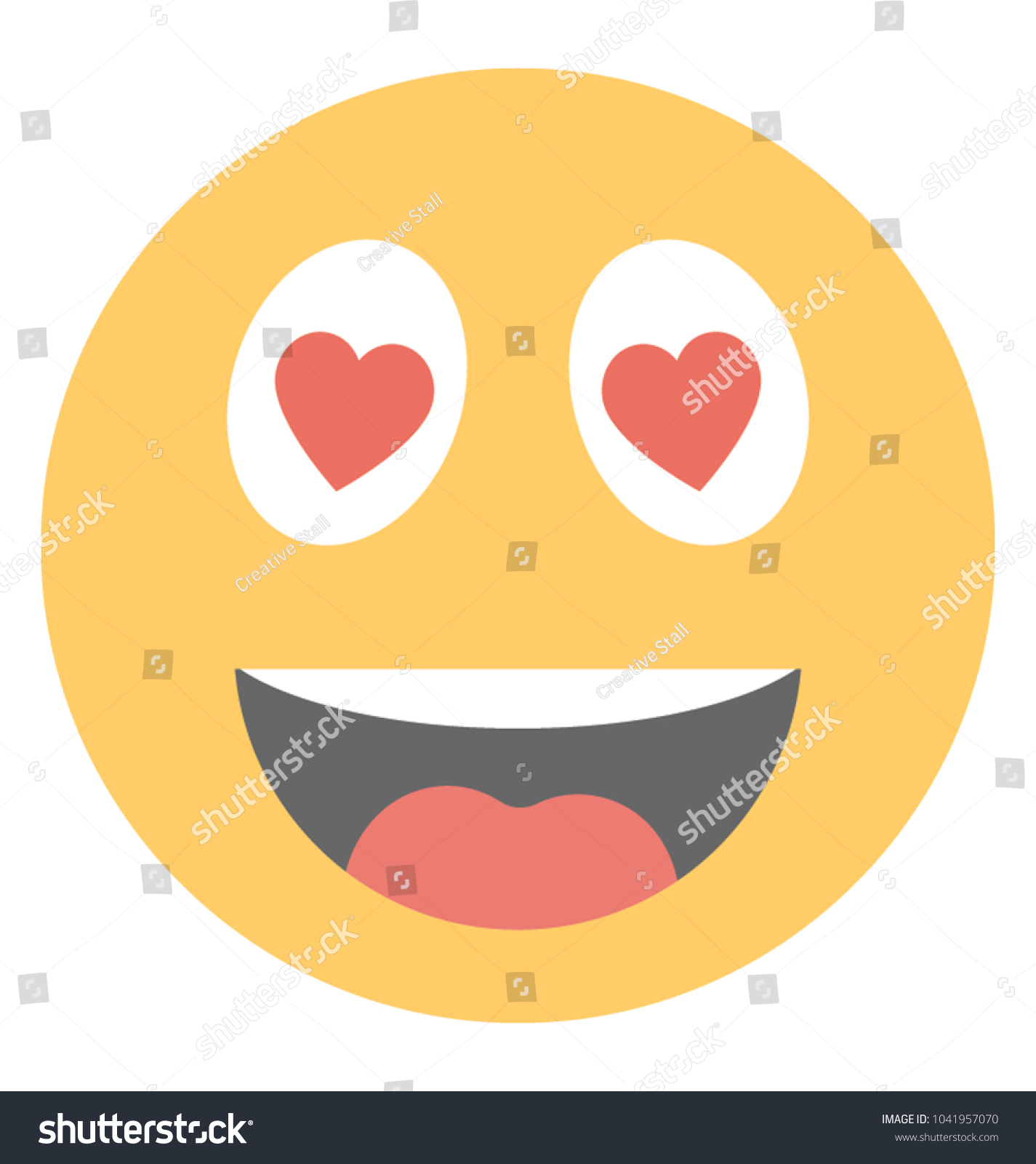 Emoji Representing Feeling Loved Concept Stock Vector (Royalty Free ...